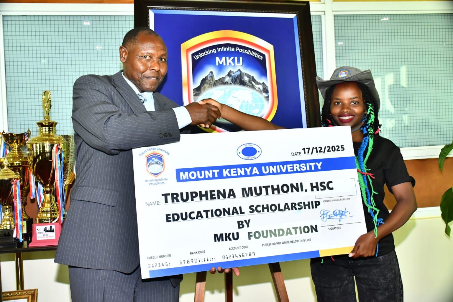 MKU grants full scholarship to Guinness World record–holding ...